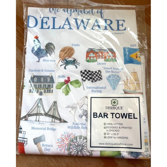 Dishique | Kitchen | Dishique Nip Alphabet Of Delaware Tea Bar Cotton ...